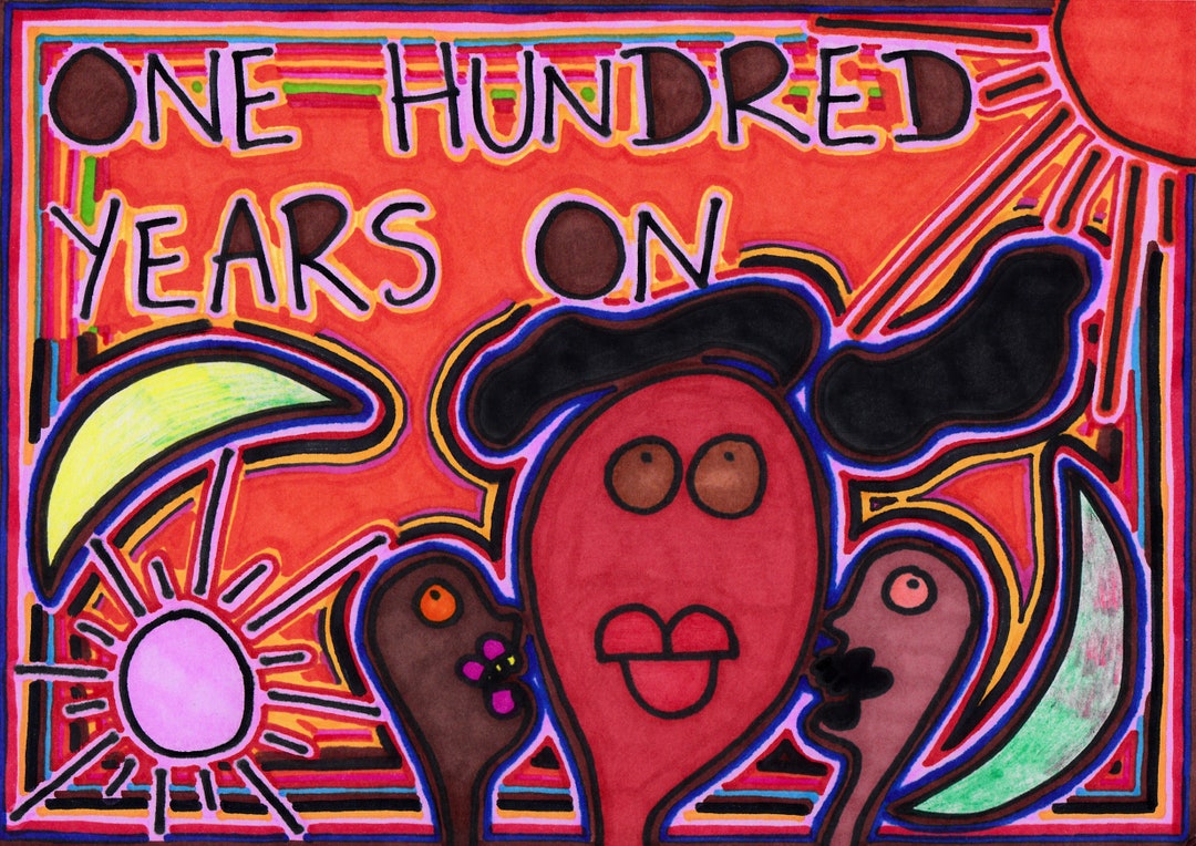 Original Art by Jay Snelling. Outsider Art Brut. One Hundred Years On ...
