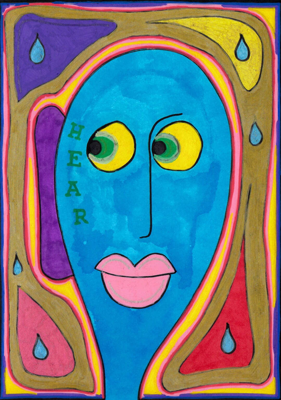 Original Drawing / Painting by Jay Snelling. Outsider Art - Etsy