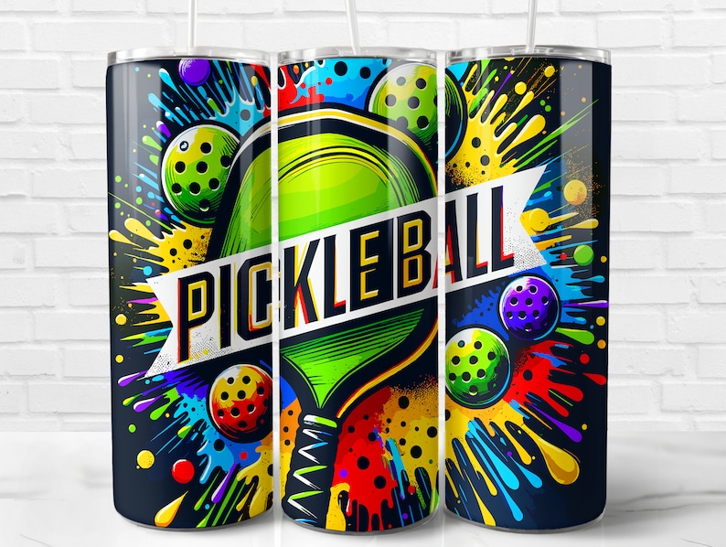 20oz & 40oz Pickleball Tumbler Wrap PNG Design, Pickleball 40 Oz ...