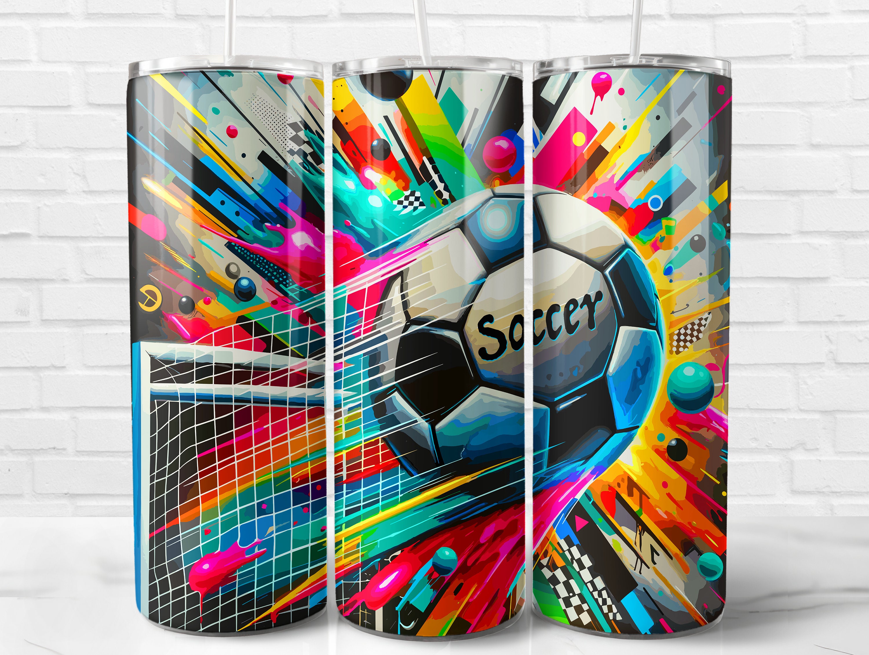 20oz & 40oz Soccer Tumbler Wrap PNG Design, Soccer 40 Oz Tumbler Wrap ...