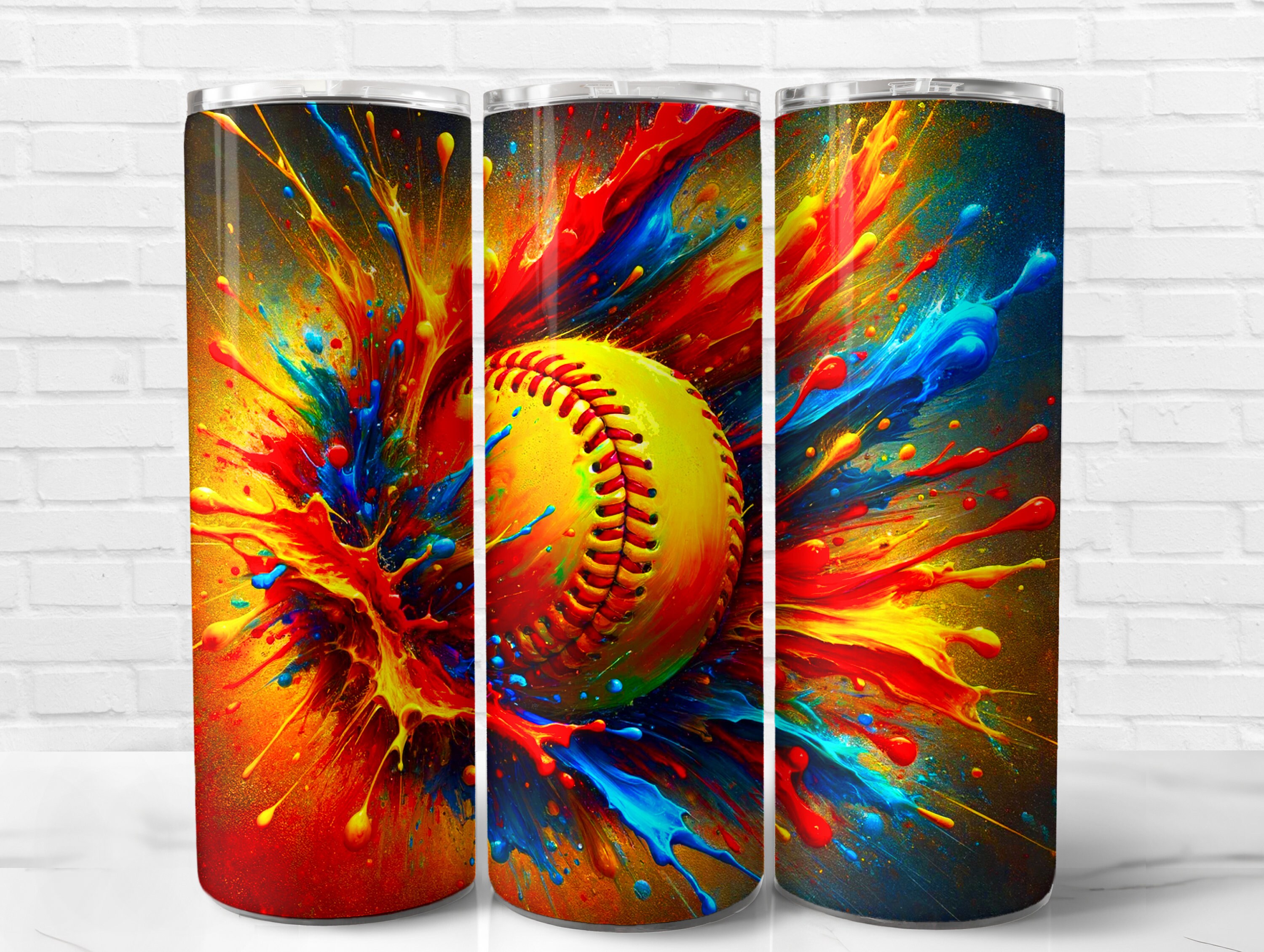 Softball Tumbler Wrap PNG Design 20 Oz Skinny Tumbler , Softball 40oz ...