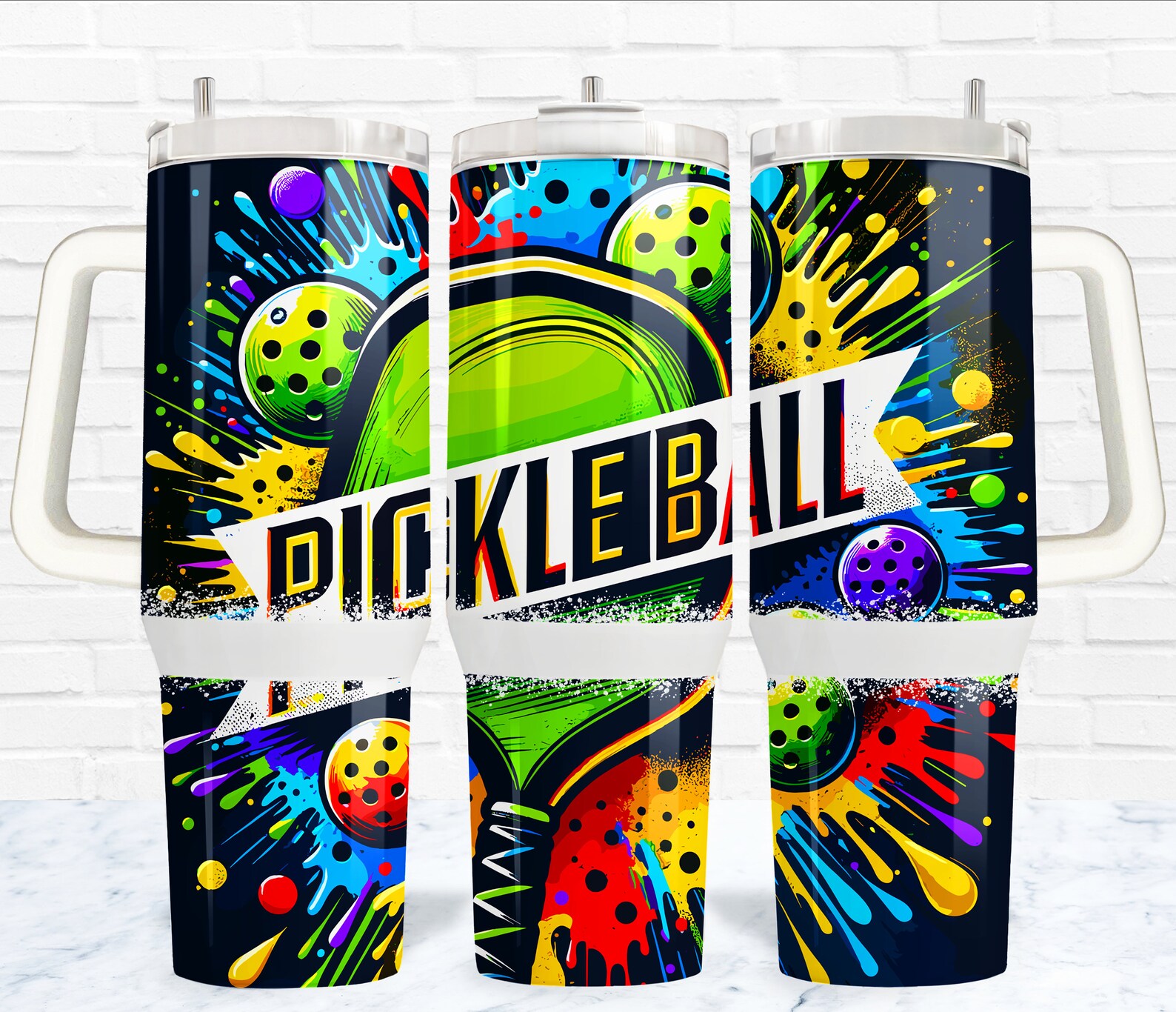 20oz & 40oz Pickleball Tumbler Wrap PNG Design, Pickleball 40 Oz ...