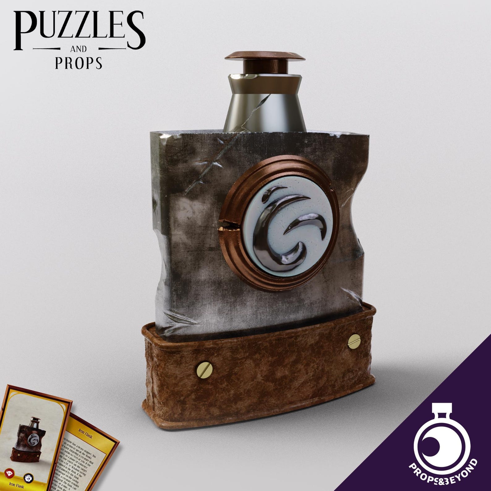 3D Printed Potion Bottle, Gray Resin Fantasy Vial, Dnd TTRPG Cosplay ...