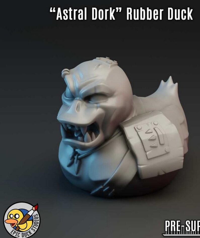 3d Printed Astral Dork Rubber Duck - Space Orc Proxy 41mm or 75mm - Etsy