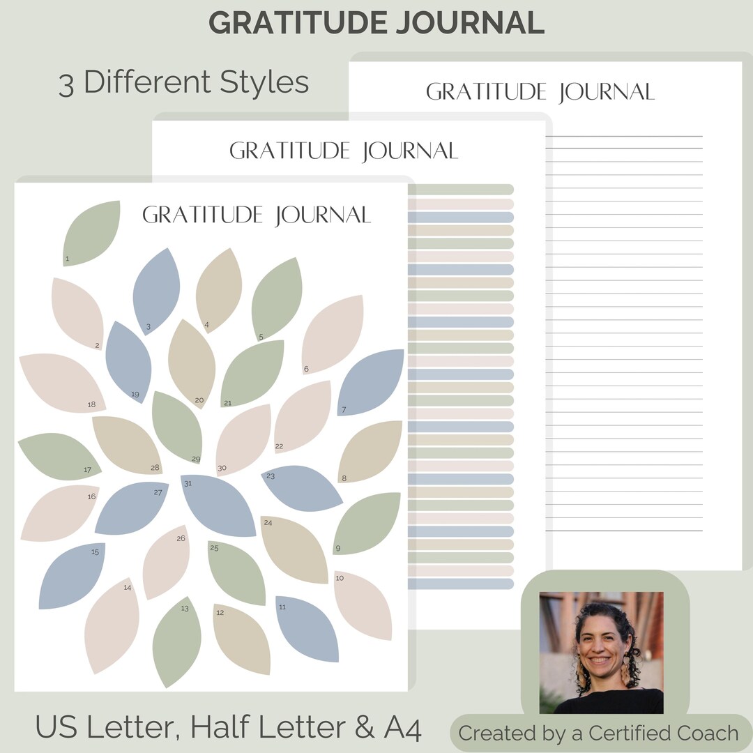 Gratitude Journal Printable Sheets for Daily Gratitude Instant Download ...