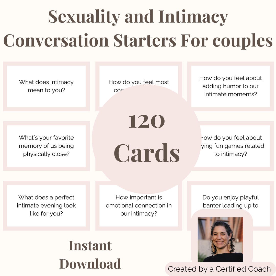 Intimacy Conversation Starter Cards: 120 Printable Questions (digital ...