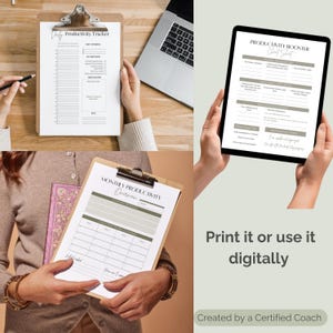 Productivity Tracker Bundle Productivity Booster Sheets for Busy Moms ...