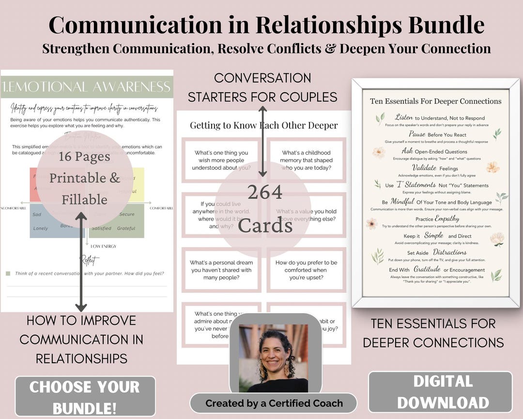 Communication in Relationships Bundle Printable Relationship Toolkit ...