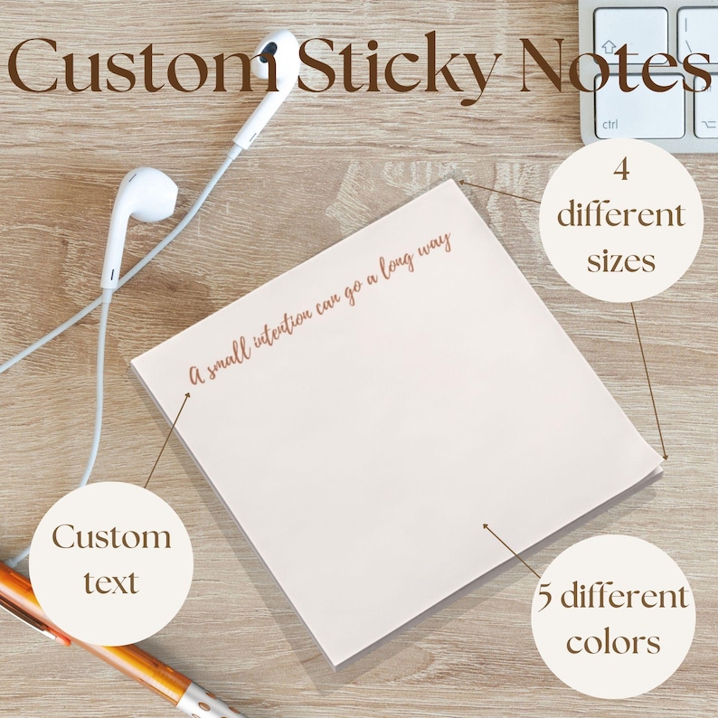 Affirmation Post-it® Note Pads Custom Sticky Notes With Mindful Message ...
