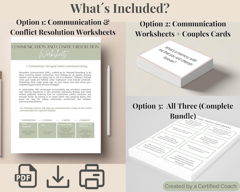 Communication and Conflict Resolution Worksheets Couples and Family ...