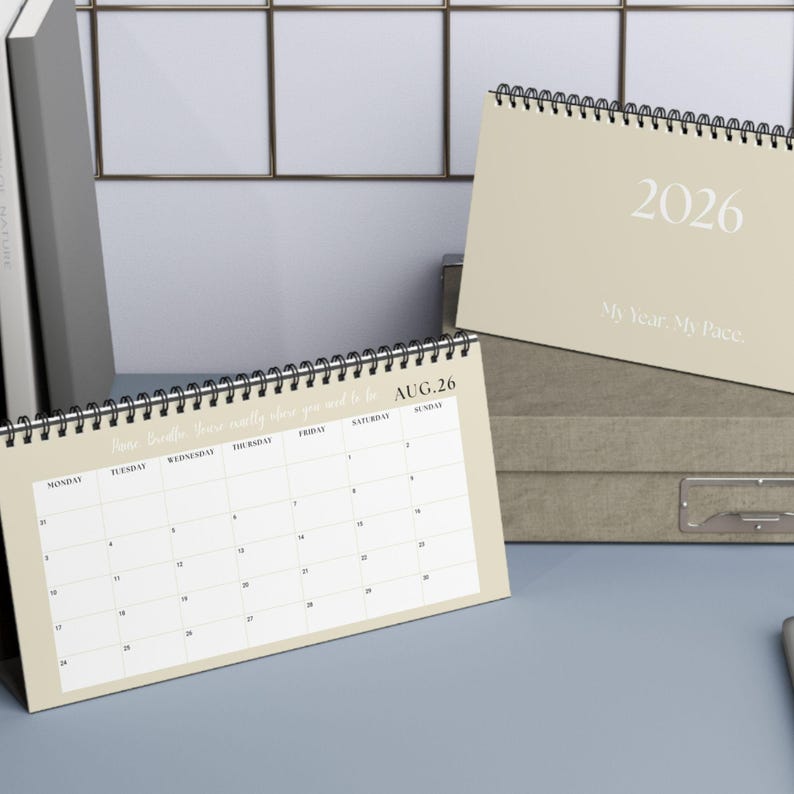 Personalized Desktop Calendar With Affirmations Custom Desk Gift ...
