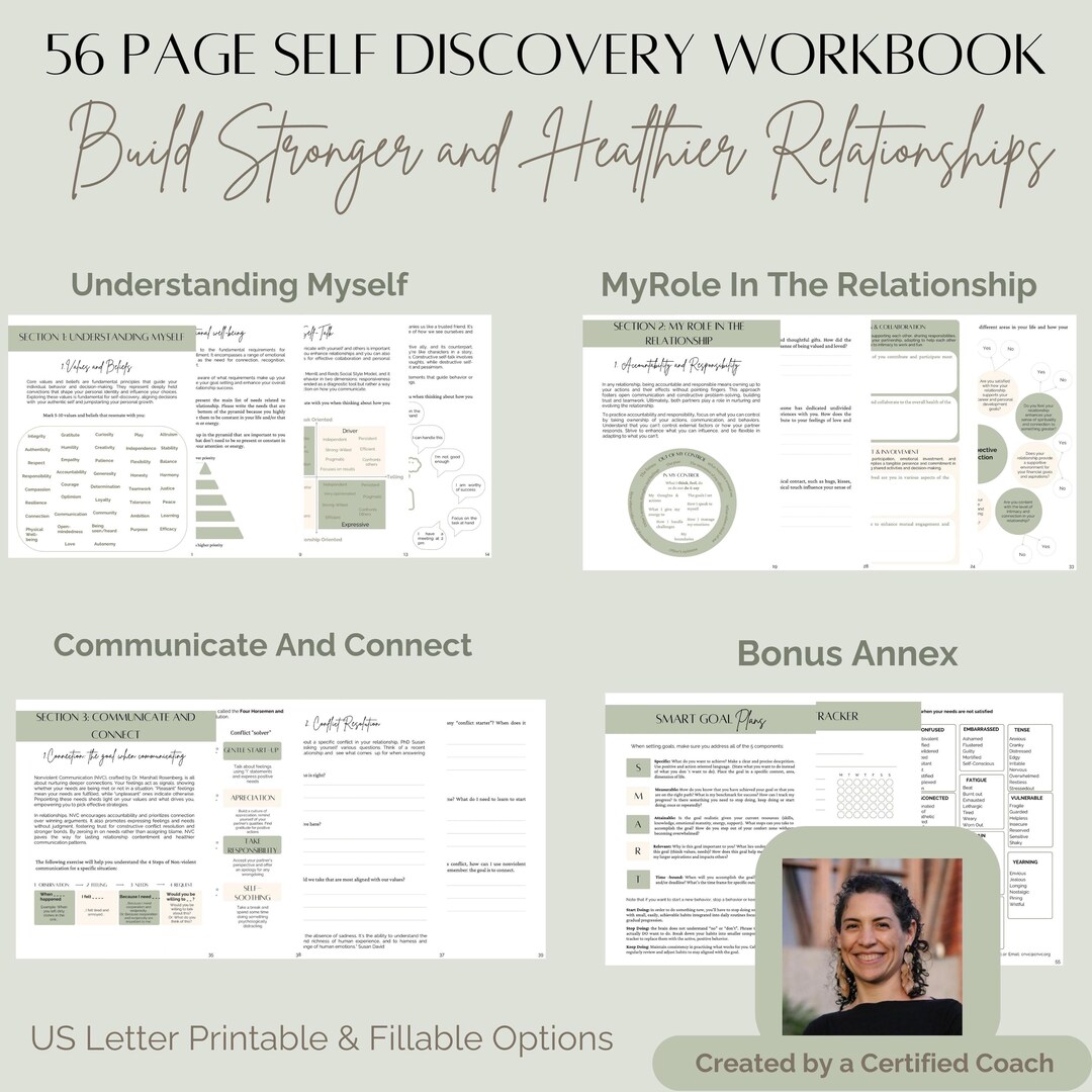 Healthy Relationships Building Workbook for Self Growth Exercises for ...