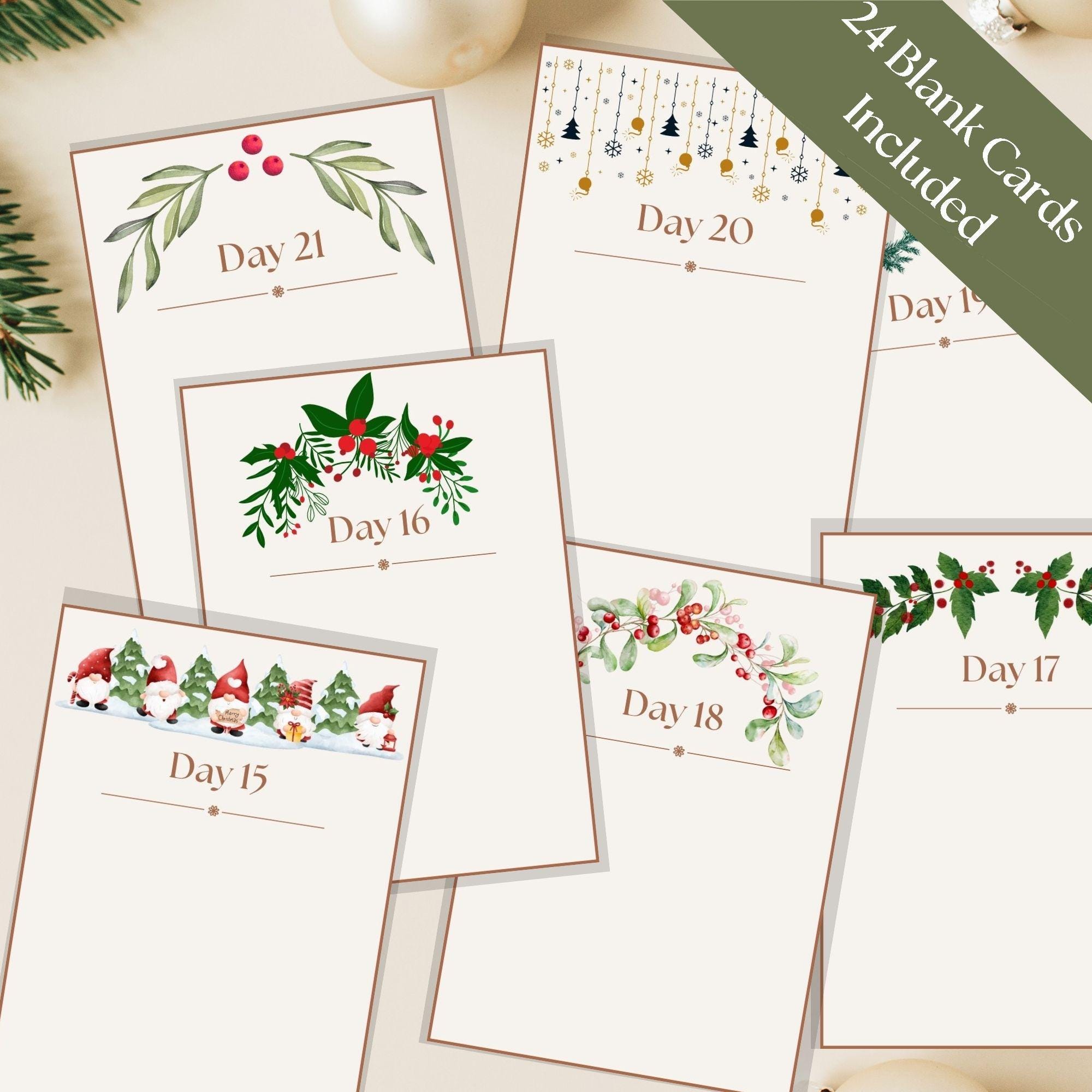 Family Christmas Advent Calendar 24 Activity Cards (digital Download ...
