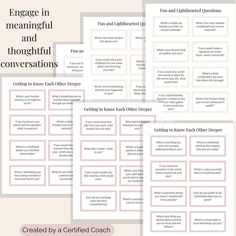 Couples Conversation Starters Printable Date Night Questions ...