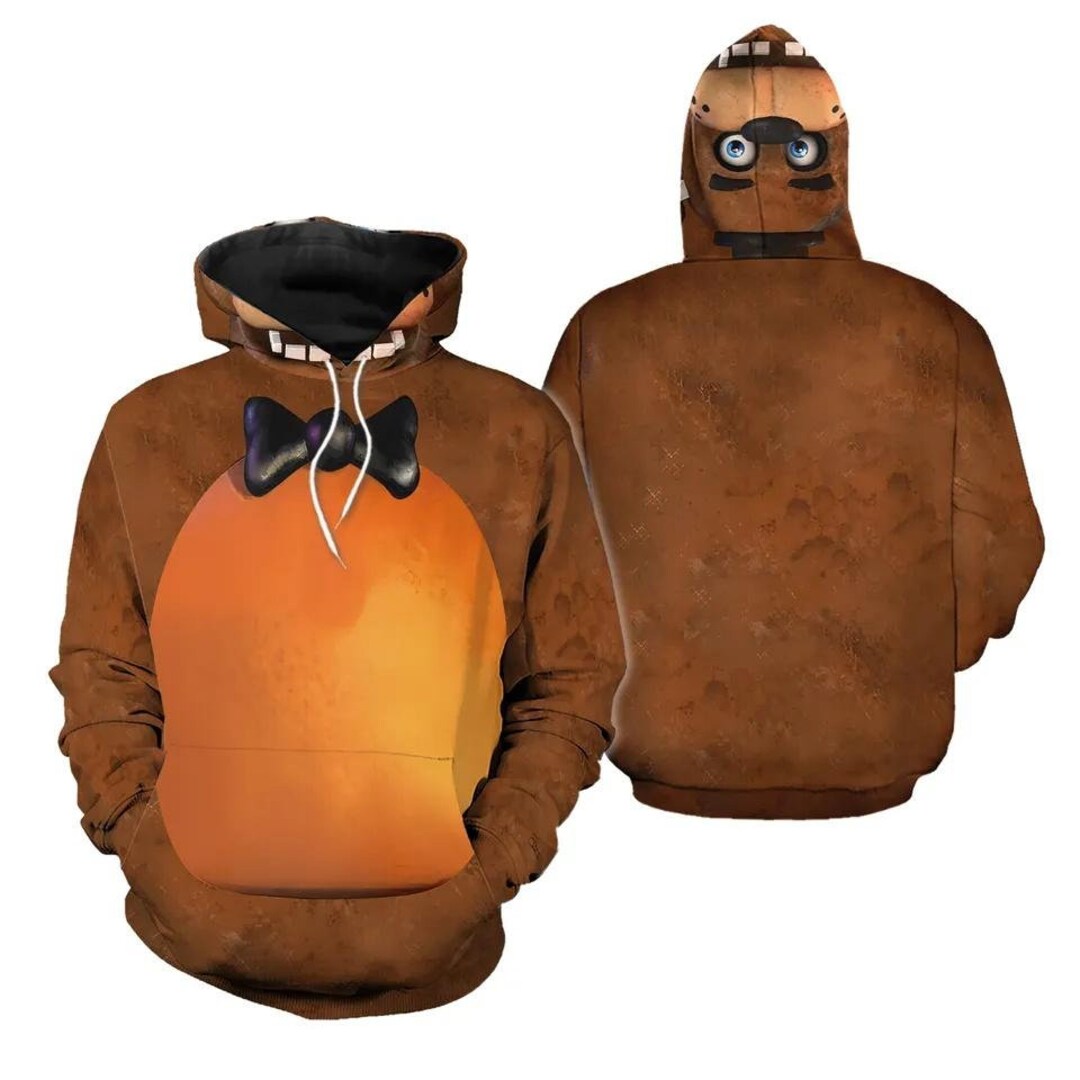 Freddy Fazbear Cosplay Hoodie, Fazbear 3D Hoodie Costume, Holiday ...