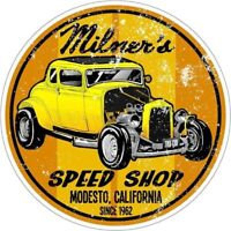 2-pack MILNERS SPEED SHOP Hot Rod Rat Fink Motorcycles Chopper Vintage ...
