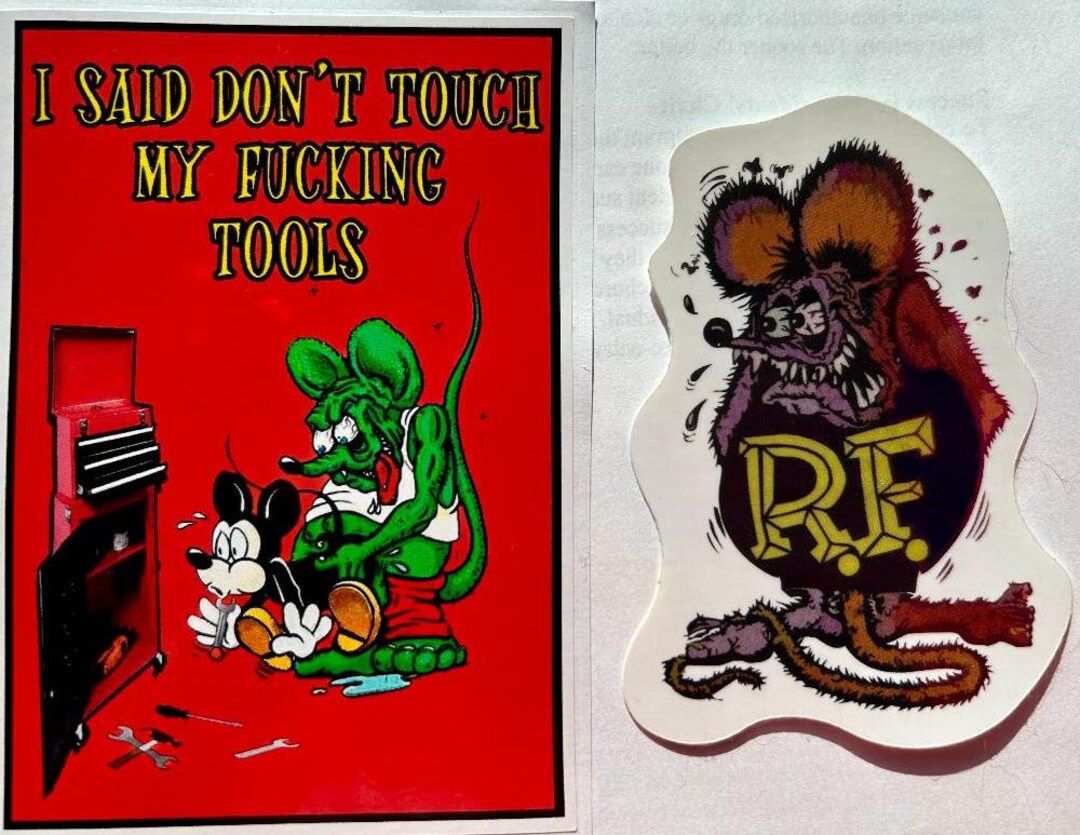 2-pack Rat Rod Hot Rod Rat Fink Motorcycle Choppers Tools Guns - Etsy