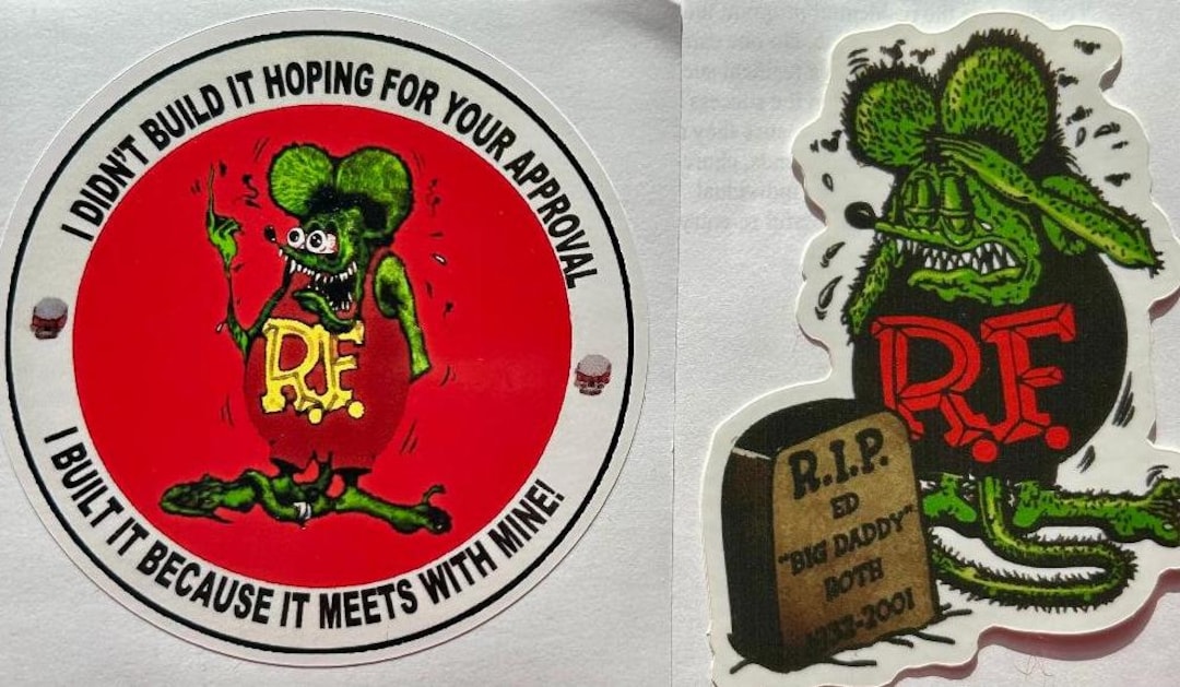 2-pack Rat Rod Hot Rod Rat Fink Motorcycle Choppers Tools Guns - Etsy