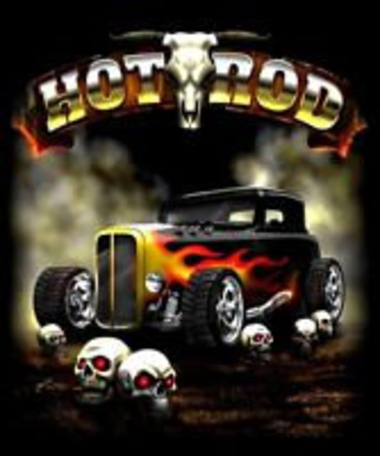 2-pack HOT ROD FLAMES Hot Rod Rat Fink Motorcycles Chopper Vintage ...