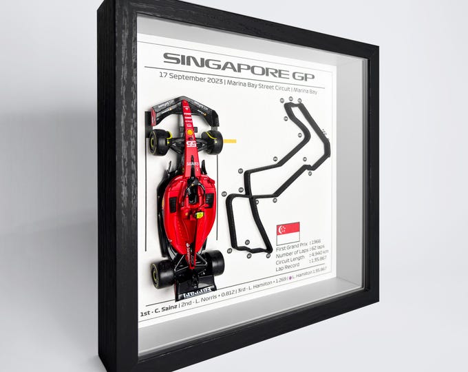 F1 Frame With Car and Circuit in 3D in Plexiglass | Italian GP | F1 ...