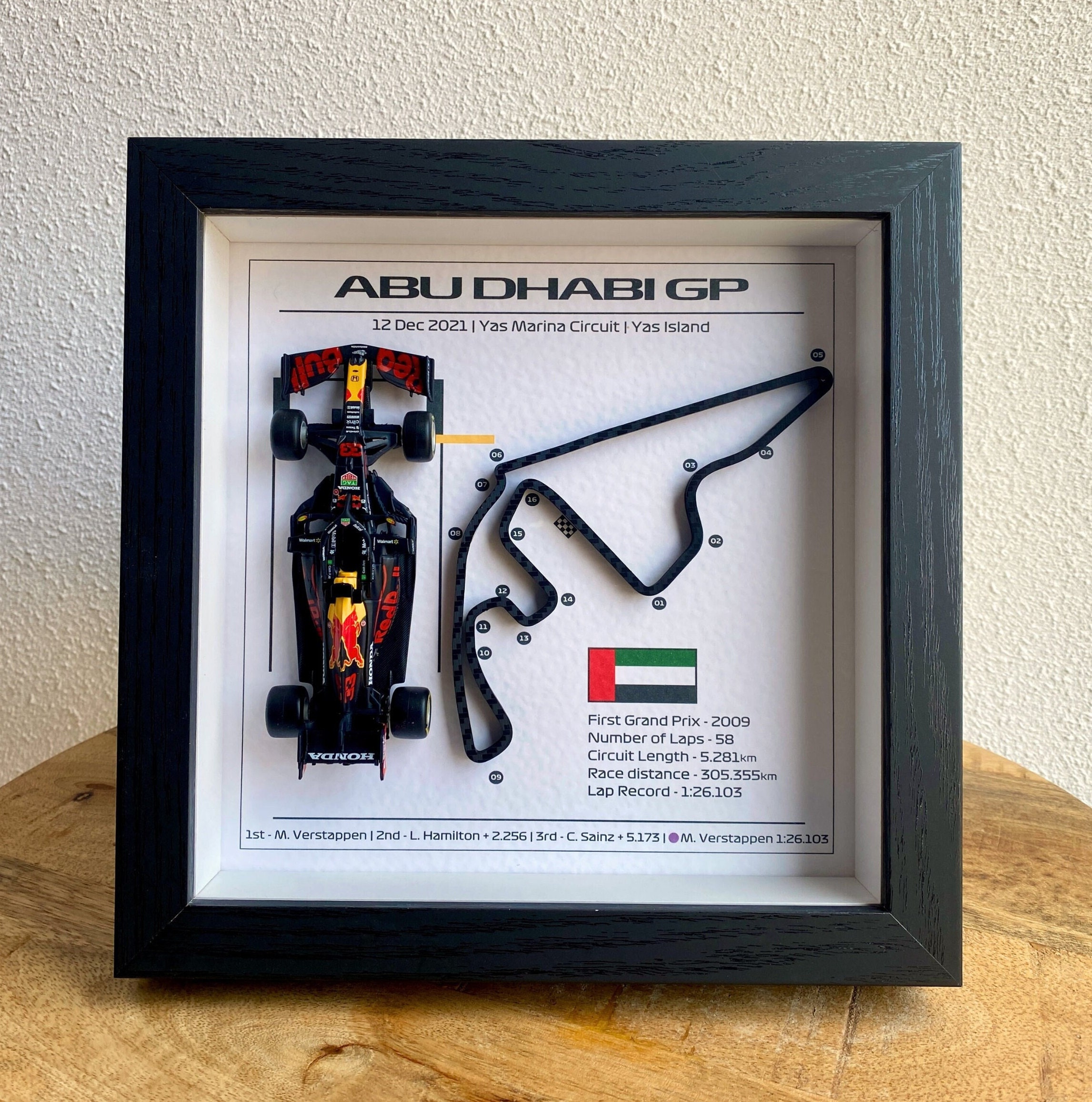 F1 Framed ABU DHABI GP 2021 With Winning Car From Max Verstappen F1 ...