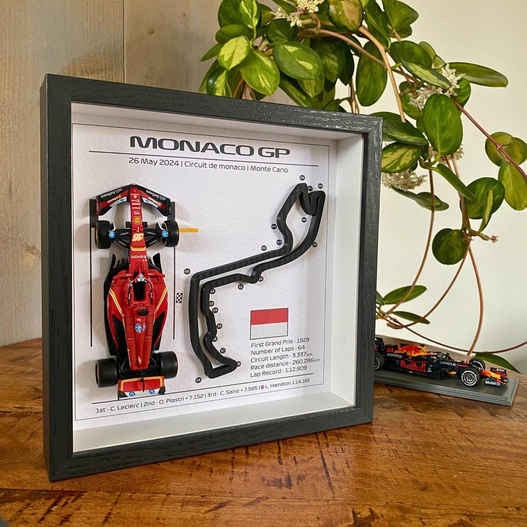 F1 Framed MONACO GP 2024 With Winning Car From Charles Leclerc F1 Wall ...