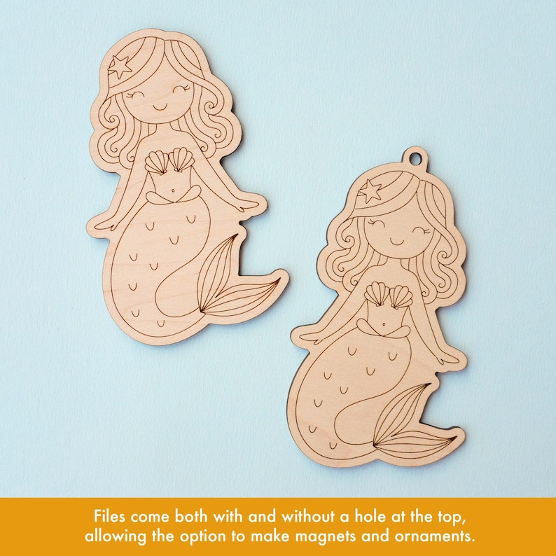 Mermaid Paint Kit SVG: Under the Sea Party Favors (laser Cut Files ...