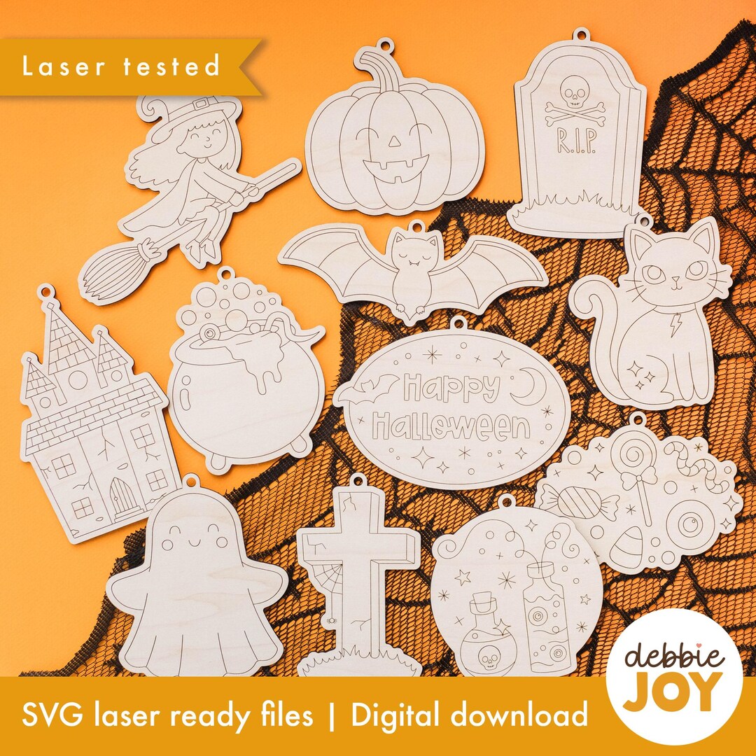 Halloween Paint Kit SVG: Laser Cut Craft Activity, Party Favor ...
