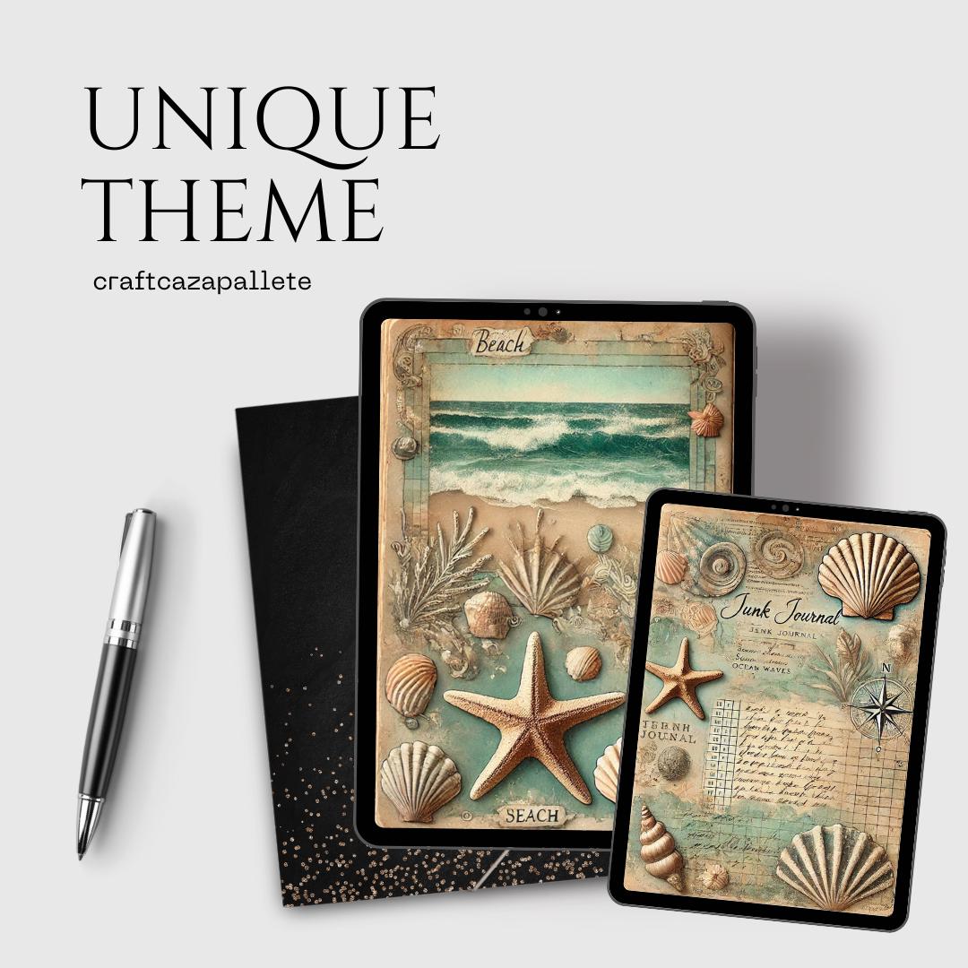 Ocean Junk Journal Beach Junk Journal Papers Digital Beach Journal ...