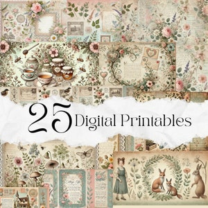 Cottagecore Junk Journal Kit Junk Journal Templates for Cottagecore ...