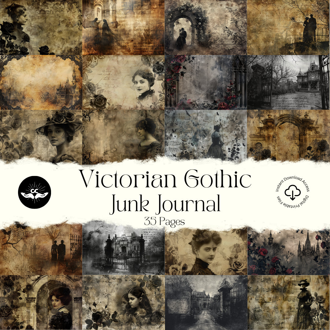 Victorian Gothic Junk Journal Pages Instant Download Digital Scrapbook ...