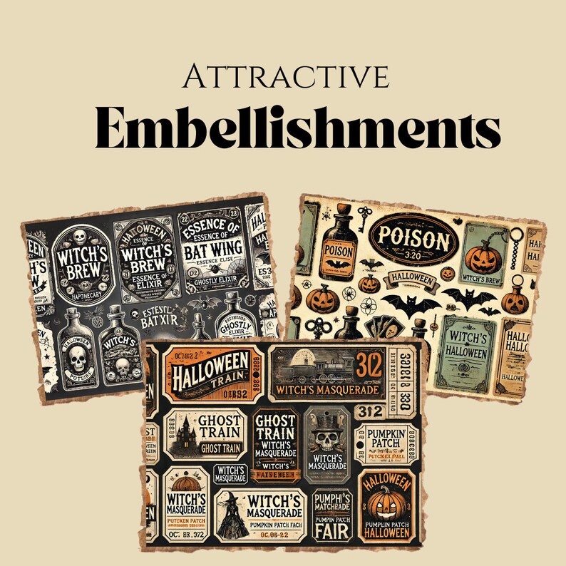 Halloween Junk Journal Kit Printable Junk Journal Halloween Vintage ...