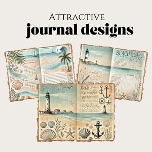 Ocean Junk Journal Beach Junk Journal Papers Digital Beach Journal ...