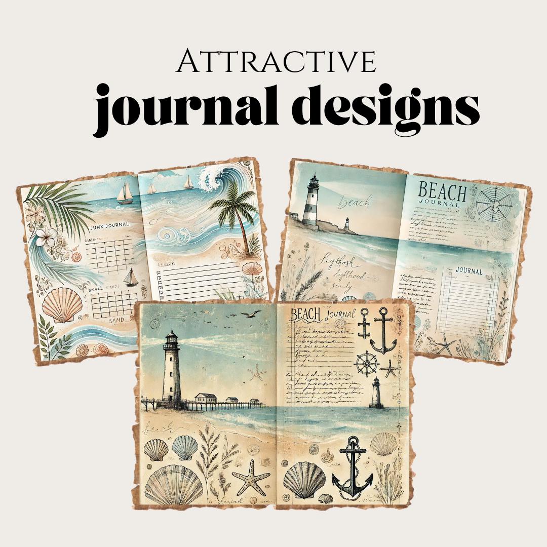 Ocean Junk Journal Beach Junk Journal Papers Digital Beach Journal ...