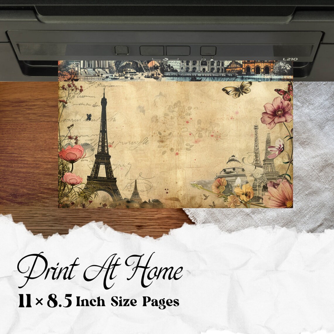 Vintage Junk Journal Printable Pages Travel Journal Printable Travel ...