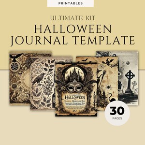 Halloween Junk Journal Kit Printable Junk Journal Halloween Vintage ...