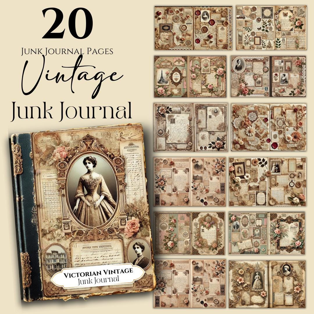 Vintage Victorian Junk Journal Vintage Journal Sheets Printable Collage ...