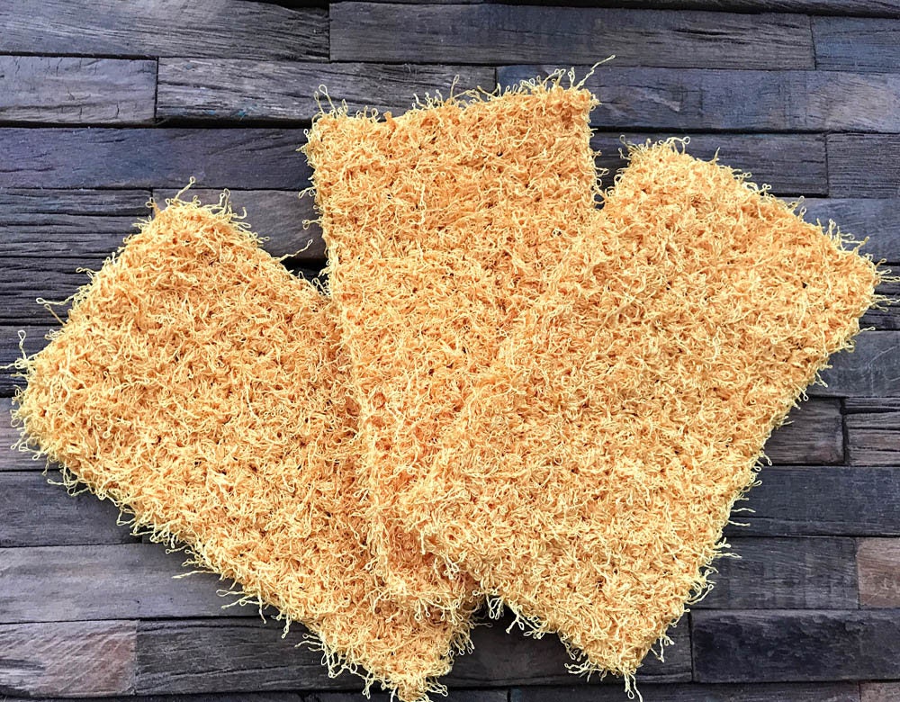 Set of 3 Dish Scrubby, Dish Scrubbies, Crochet Scrubbies, Pot Scrubber ...