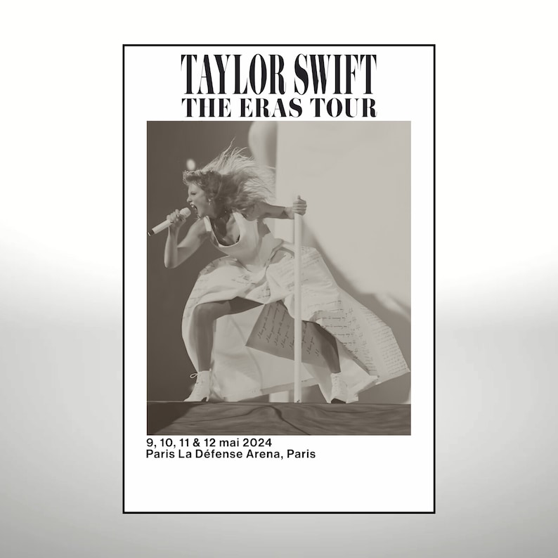 Taylor Swift, the Eras Tour, the Tortured Poets Department Poster ...