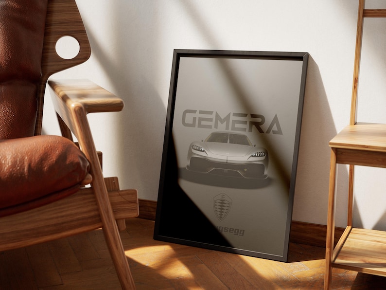 Koenigsegg Gemera Poster, Print, Wall Art | Hypercar, Swedish ...