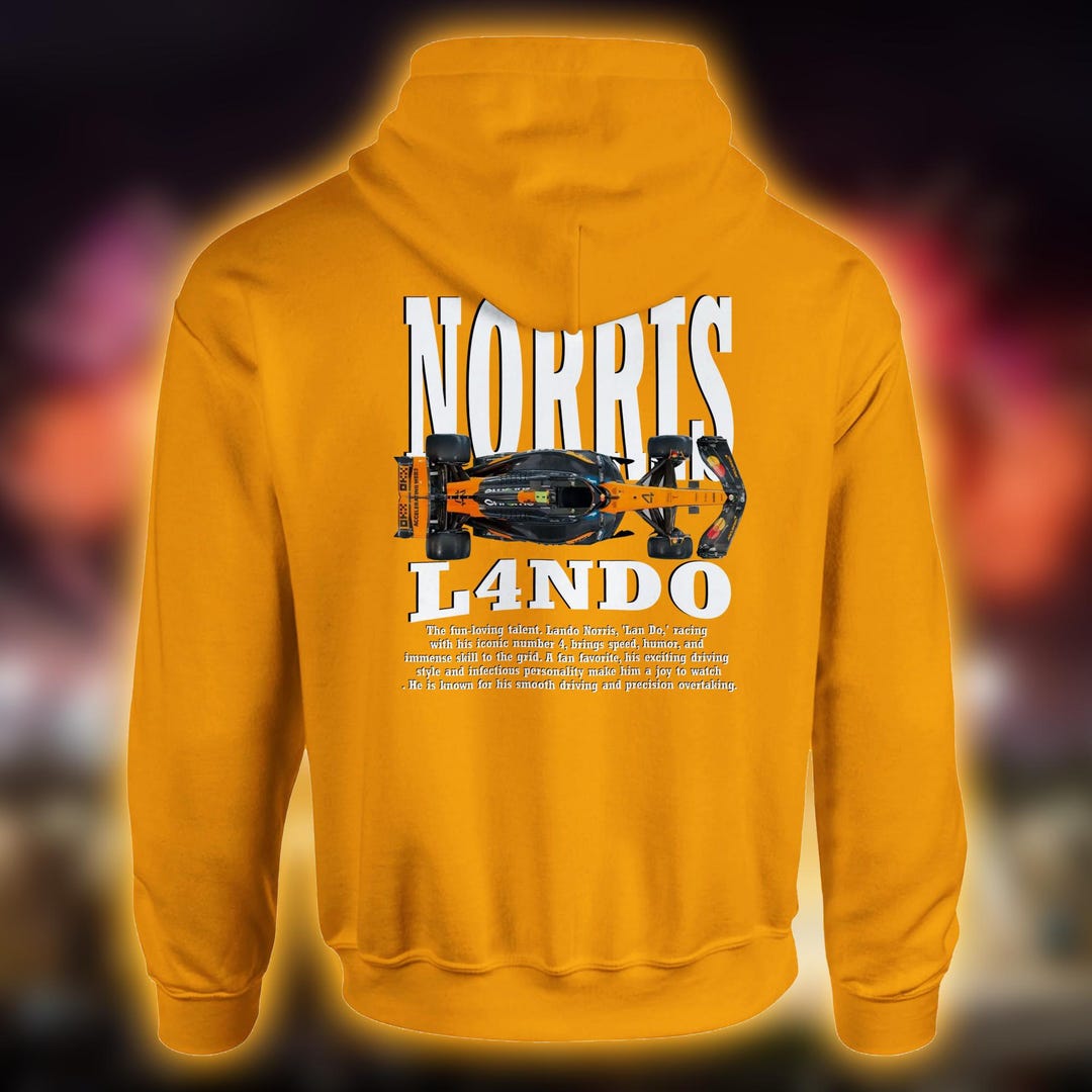 Lando Norris F1 Hoodie Mclaren Racing Papaya LN4 Sweatshirt Formula 1 ...
