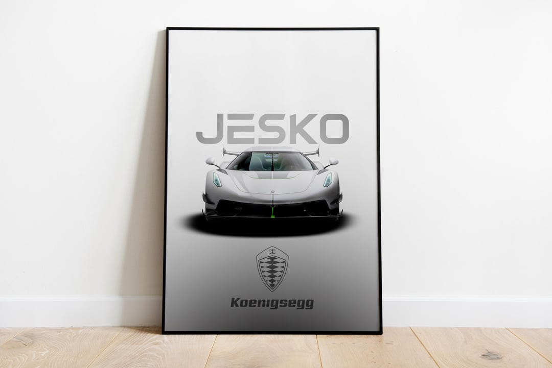 Koenigsegg Jesko Poster, Print, Wall Art | Hypercar, Swedish ...