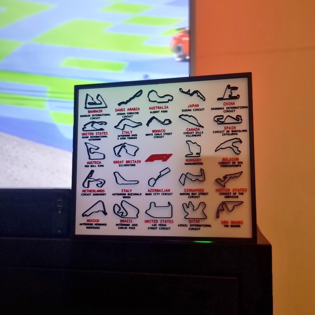 2024 F1 Official Track Calendar Plan Your Racing Year - Etsy