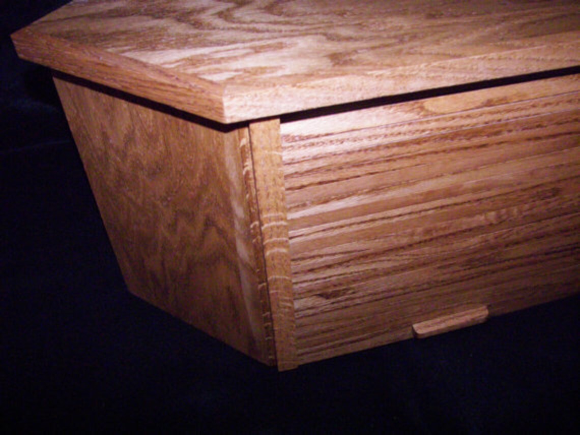 Oak Corner Bread Box With Golden Oak Finish and Roll up Door - Etsy
