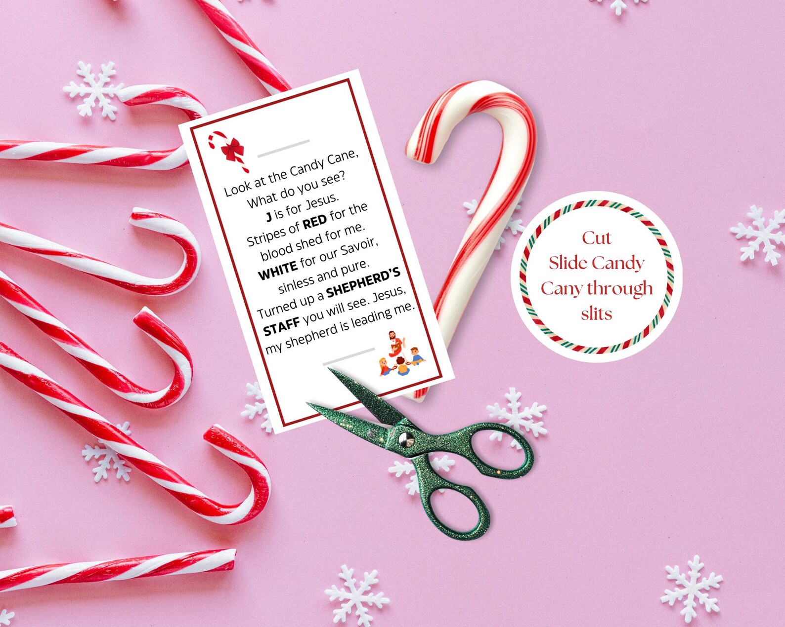 Grow a Candy Cane Printable Activity: Christmas Treat Bag Toppers ...