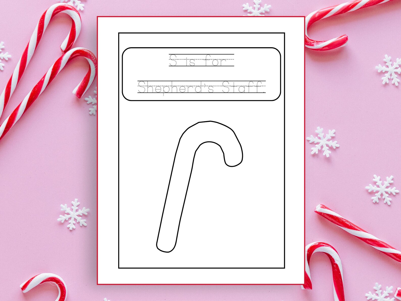 Jesus in the Candy Cane Printables: Christmas Advent Activities (PDF ...