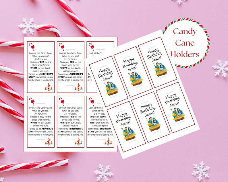 Grow a Candy Cane Printable Activity: Christmas Treat Bag Toppers ...