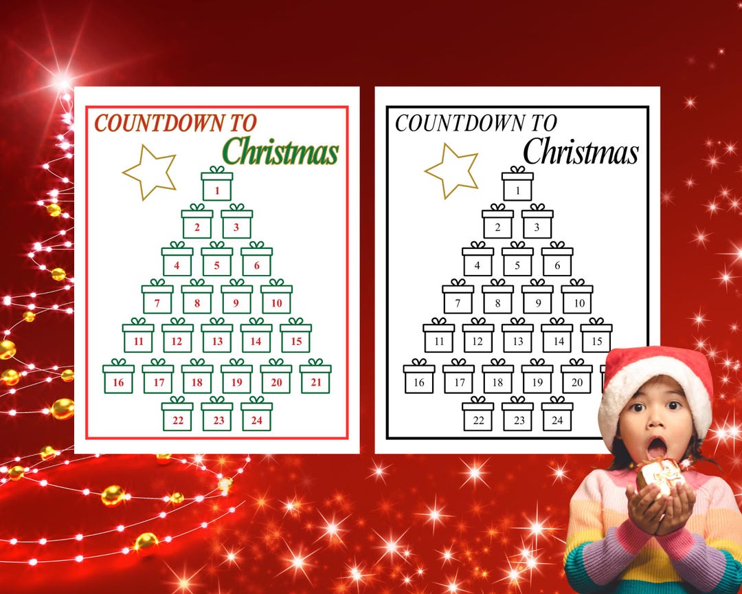 Christmas Tree Countdown Calendar - Etsy