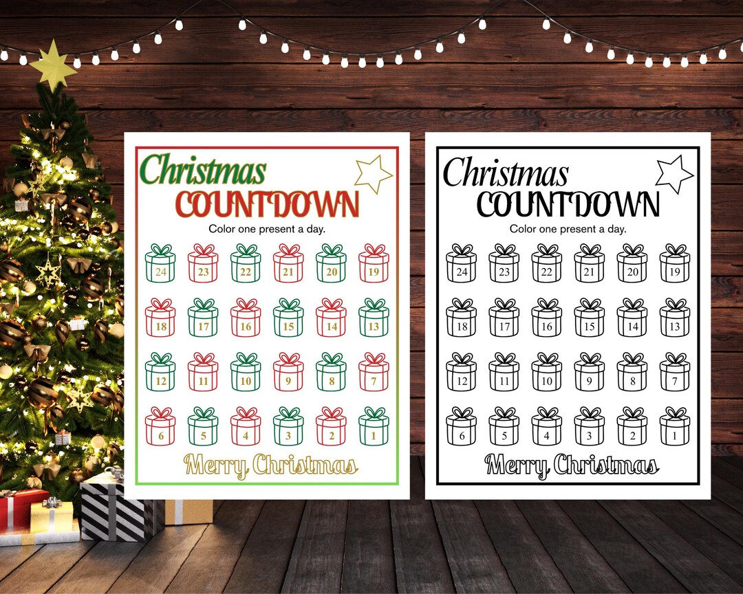 Countdown to Christmas With This Fun Coloring Activity. Perfect for ...