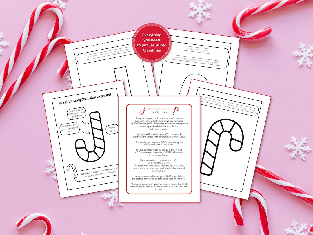 Jesus in the Candy Cane Activities Perfect for Sunday School, Home ...